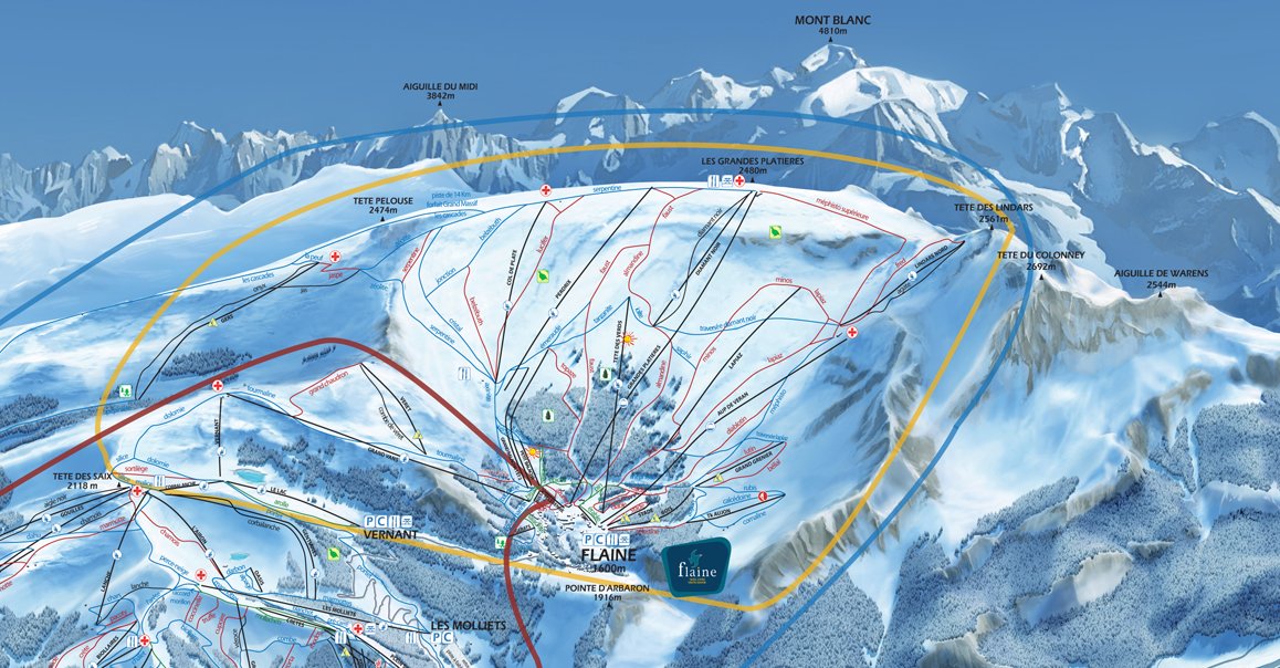 Flaine Ski Lift Map Flaine Ski Lift Map